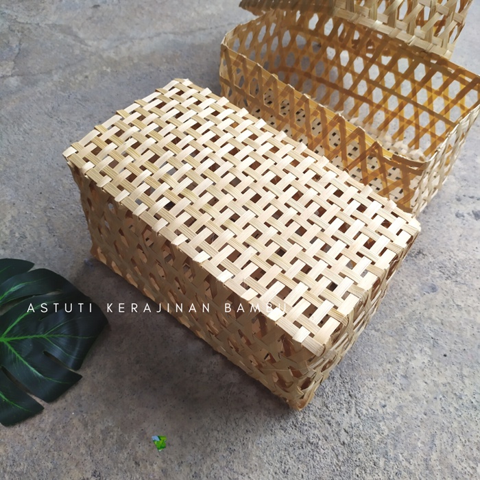Jual Klongsong Bambu Box Bambu 25 x 15 cm Persegi Panjang/Wadah Toples ...