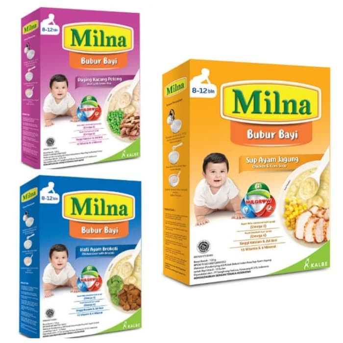 Jual MILNA bubur bayi 8-12 bulan 100gr | Shopee Indonesia
