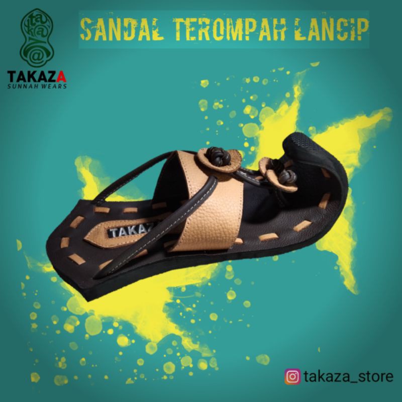 Jual TAKAZA | Sandal Terompah Unik Lancip Warna Brown Mocca Premium ...