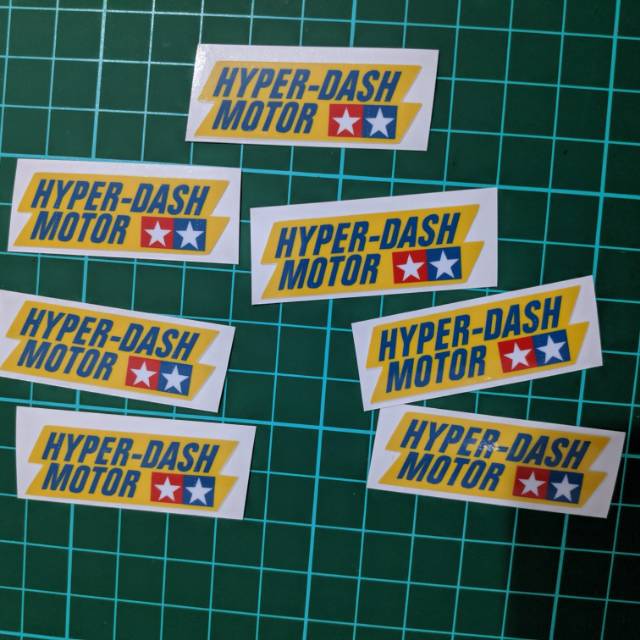 Jual Sticker Hyper Dash Motor dengan logo Tamiya Mini 4wd | Shopee ...