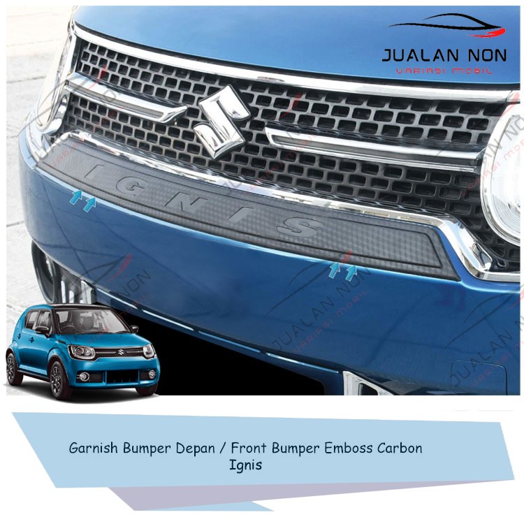Jual Garnish Bumper Depan Front Bumper Emboss Carbon Mobil Ignis ...