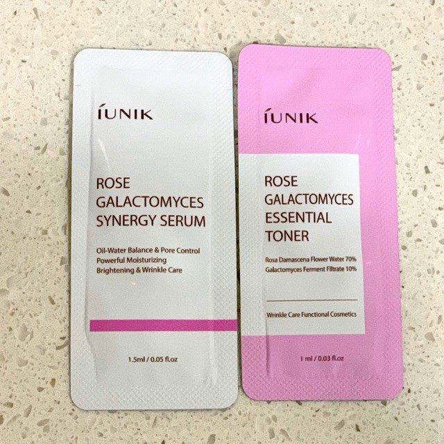 Jual Iunik rose galactomyces ( serum 1.5ml dan toner 1ml ) | Shopee ...