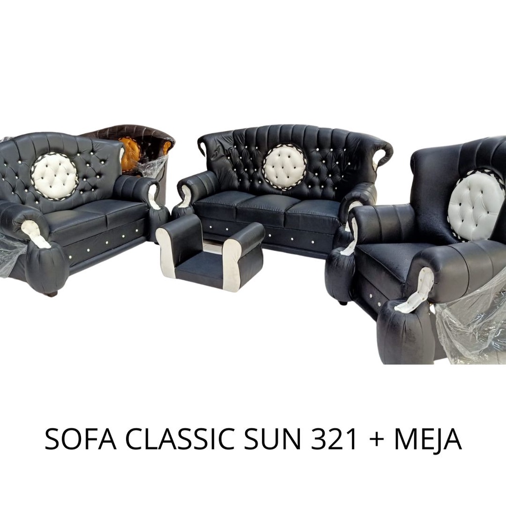 Jual SOFA CLASSIC OSCAR KANCING 321 + MEJA SET | Shopee Indonesia
