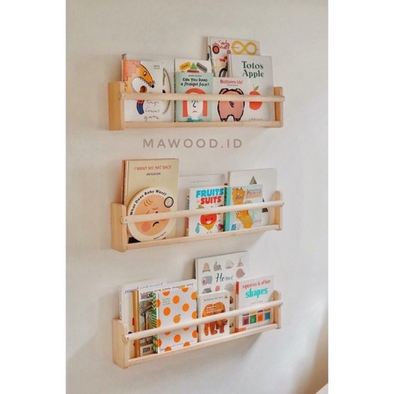 Jual Rak Buku Mini 30 cm 40 cm Rak buku kayu minimalis | Shopee Indonesia