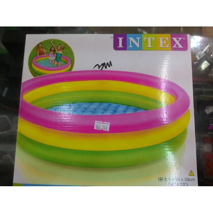 Jual Kolam renang plastik Intex three ring pool | Shopee Indonesia
