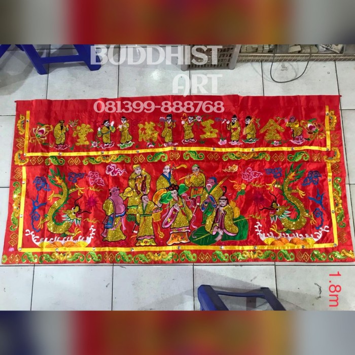 Jual Towi Meja Altar - Towi Kain Merah Altar Sembahyang Motif Pat Sian ...