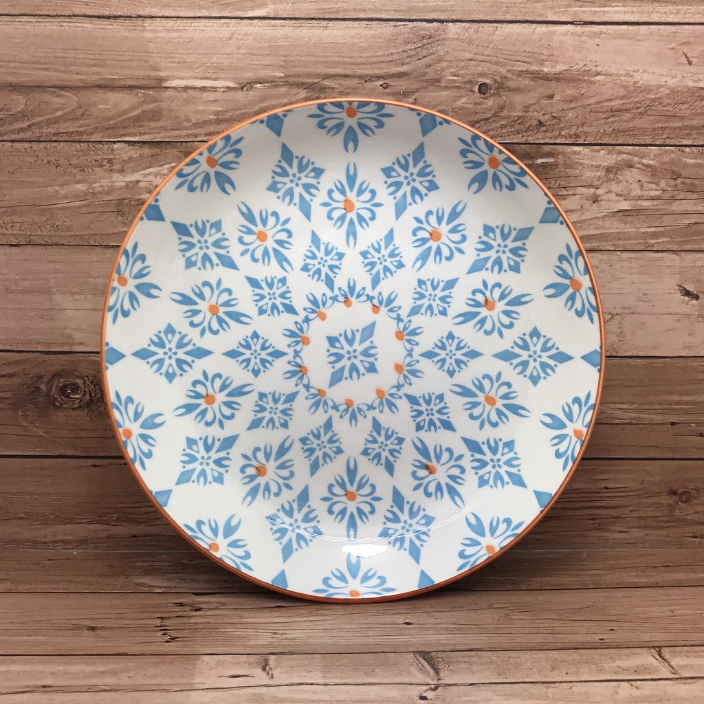 Jual Piring Keramik Motif 8 Inch/ Piring Motif | Shopee Indonesia