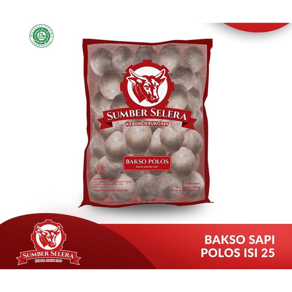 Jual Bakso Sapi / Bakso Polos SB Sumber Selera isi 25-50pcs | Shopee ...