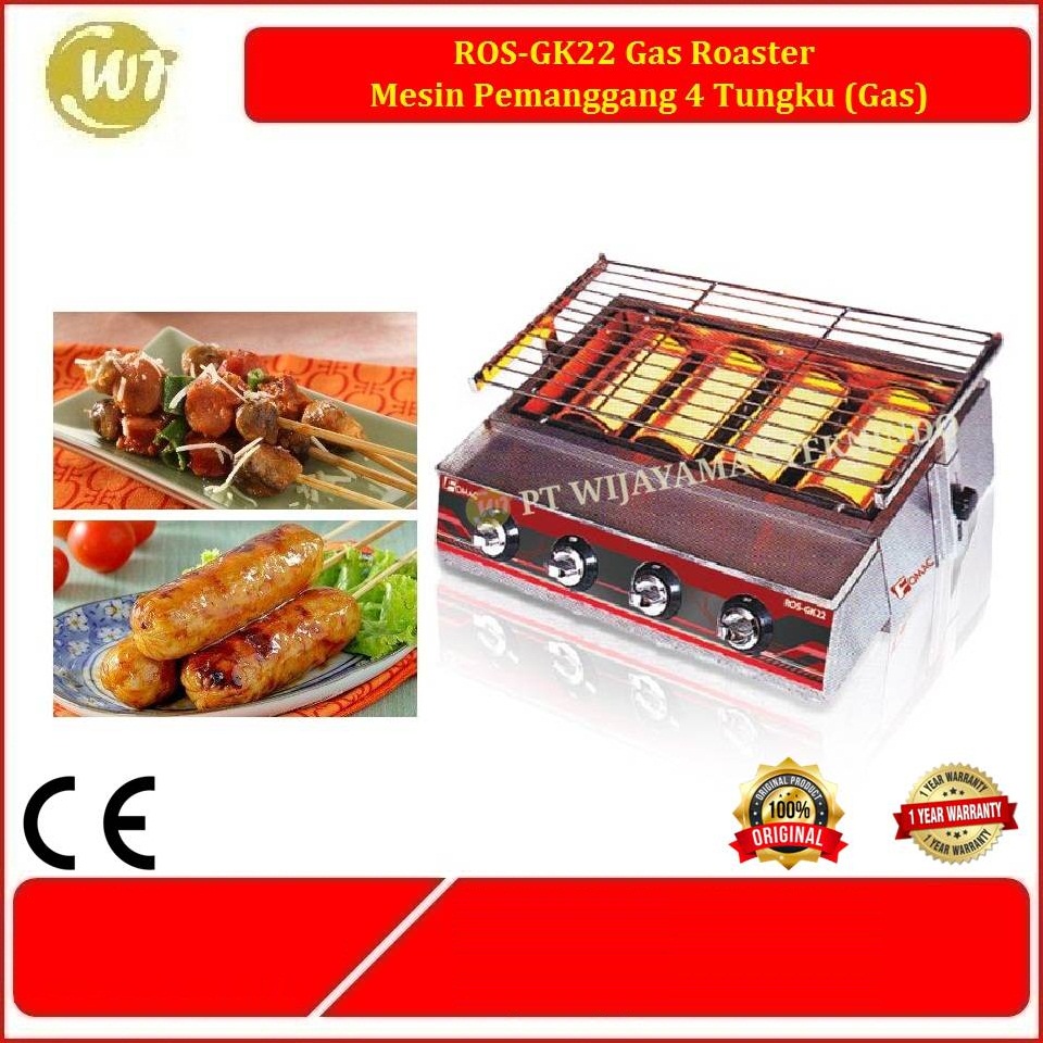 Jual ROS-GK22 Gas Roaster - Mesin Pemanggang 4 Tungku (Gas) | Shopee ...