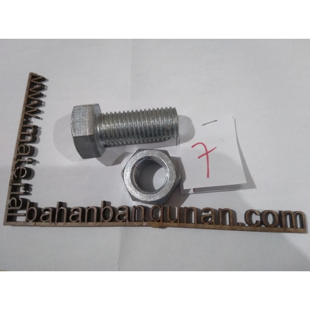 Jual baut putih diameter m24 panjang 5 cm alat bangunan jual per buah | Shopee Indonesia