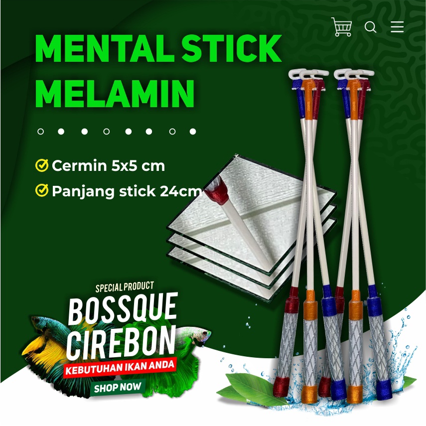 Jual Stick Kaca Cermin Melamin Variasi Handle Jantur Mental Stick Ikan ...
