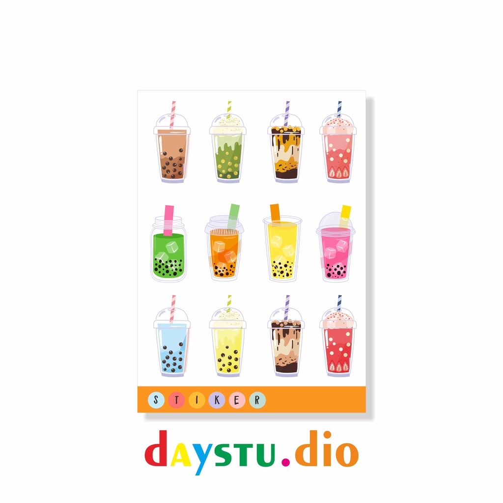 Jual STICKER LUCU TEMA MINUMAN BOBA BOBATEA | Shopee Indonesia