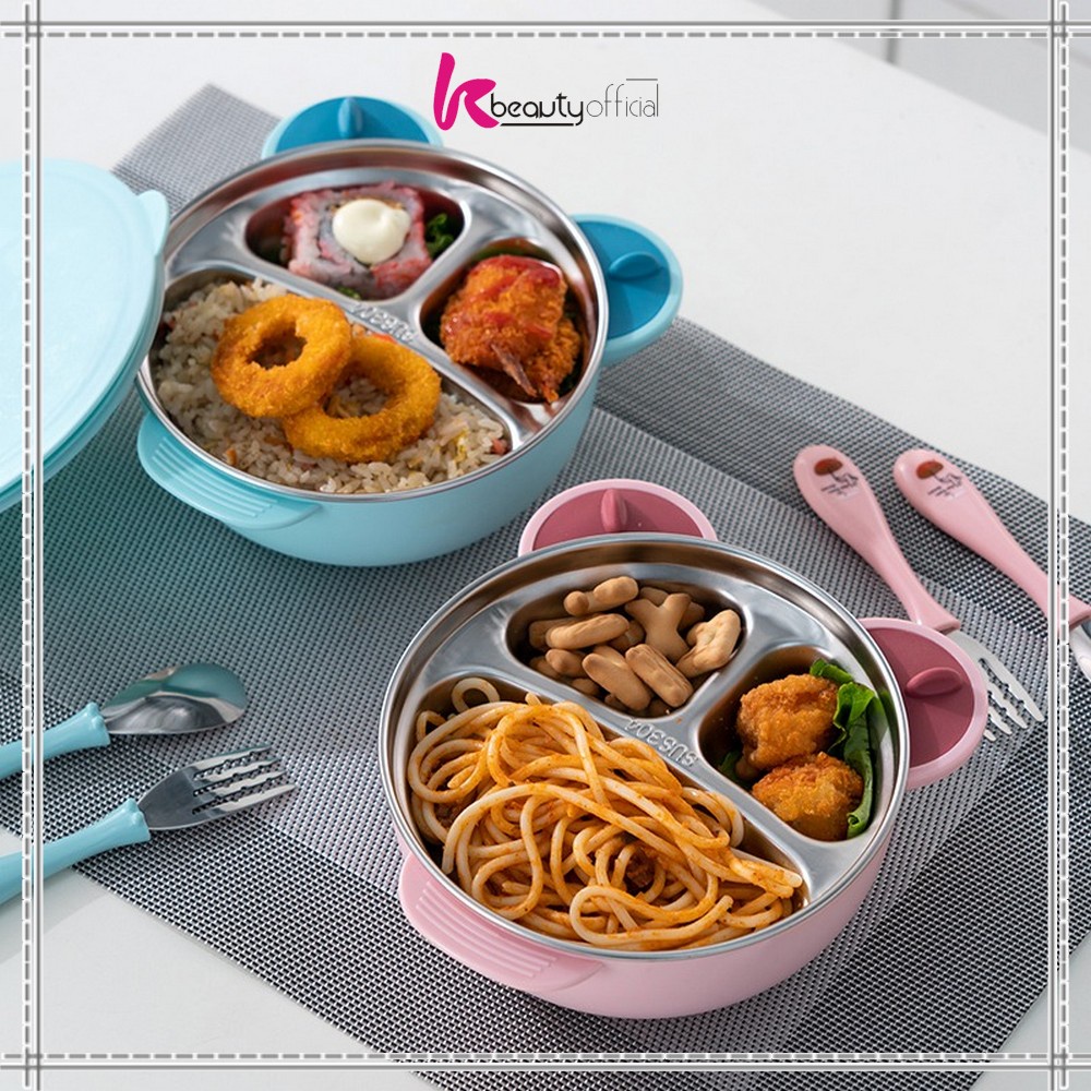 Jual KB-C353 Tempat Makan Anak Karakter Bear Lucu Set / Lunch Box Anak / Kotak Bekal Anak ...