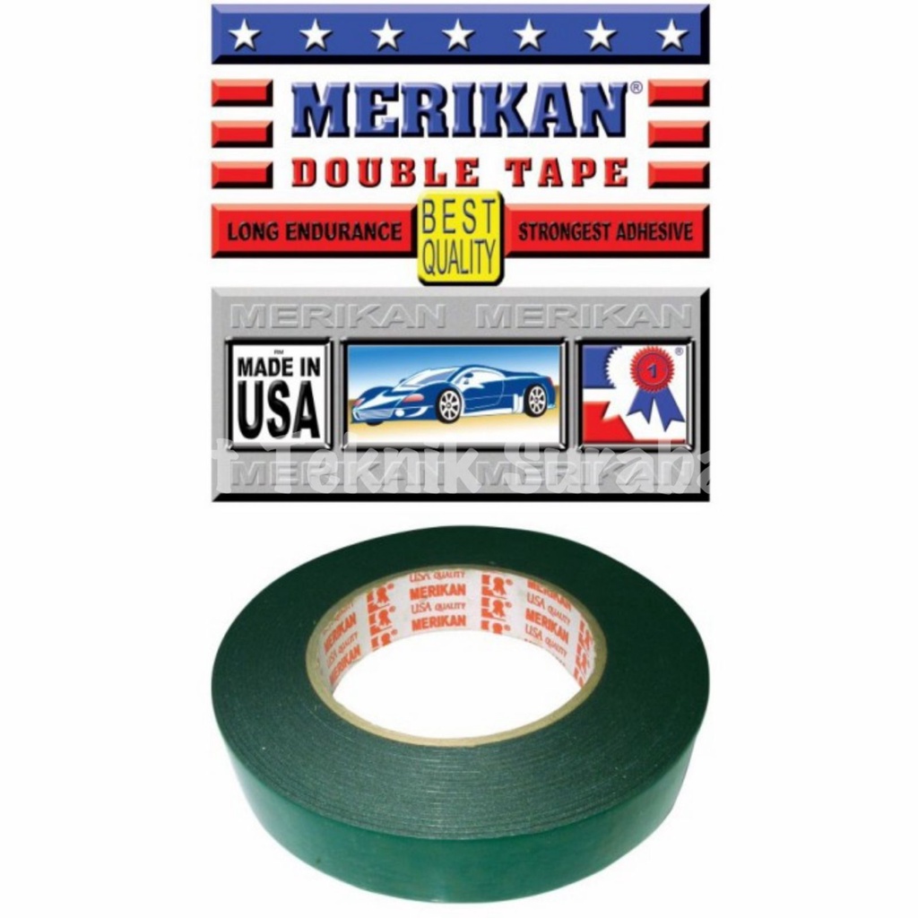 Jual DOUBLE TAPE MERIKAN HIJAU PE SEMI FOAM BUSA 24 MM 5 METER SELOTIP ...