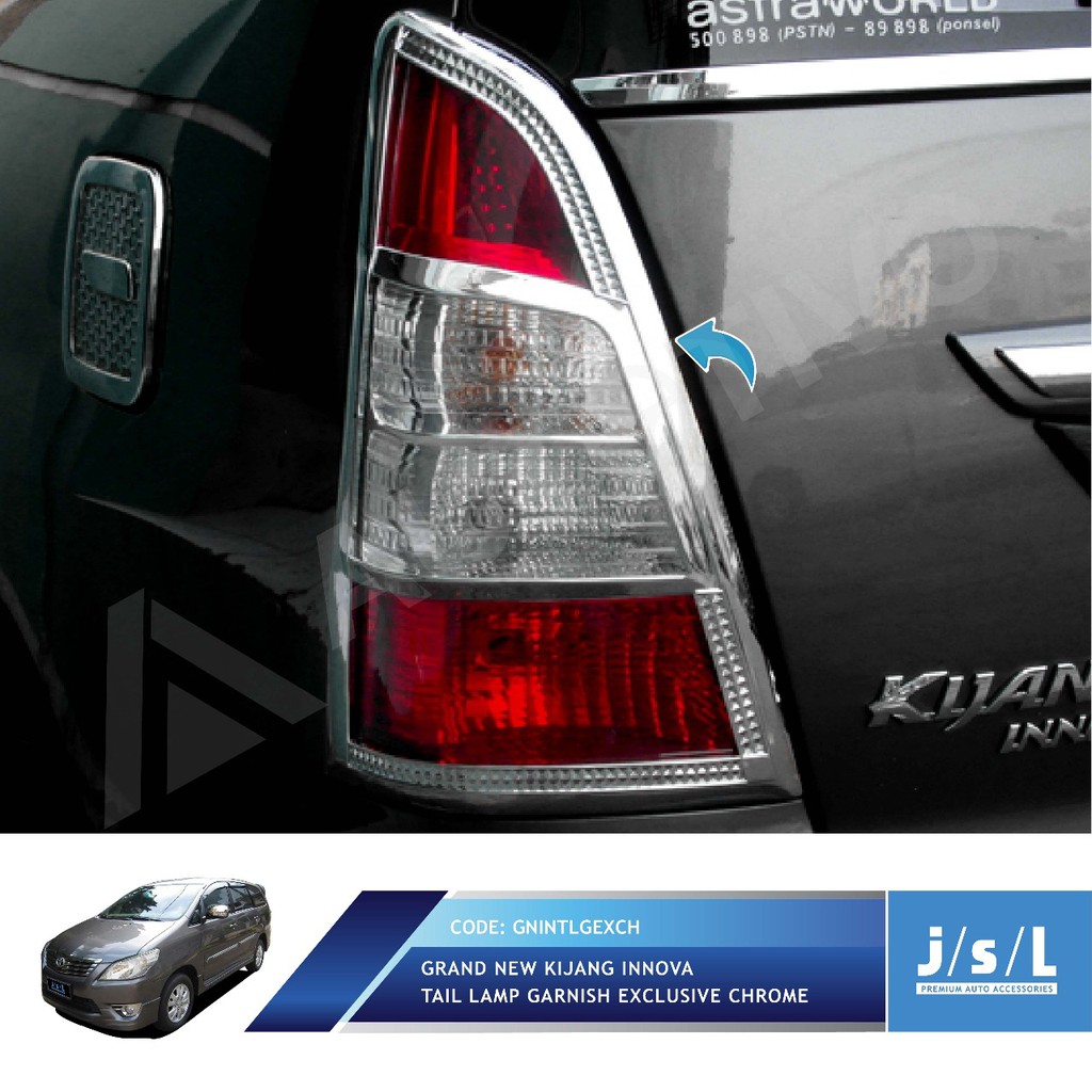 Jual Kijang Innova Garnis Lampu Belakang Chrome JSL Tail Lamp Garnish ...