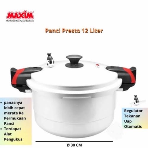 Jual PANCI PRESTO MAXIM 12 LITER MAXIM PRESTO PRESSURE COOKER 30 CM ORIGINAL | Shopee Indonesia