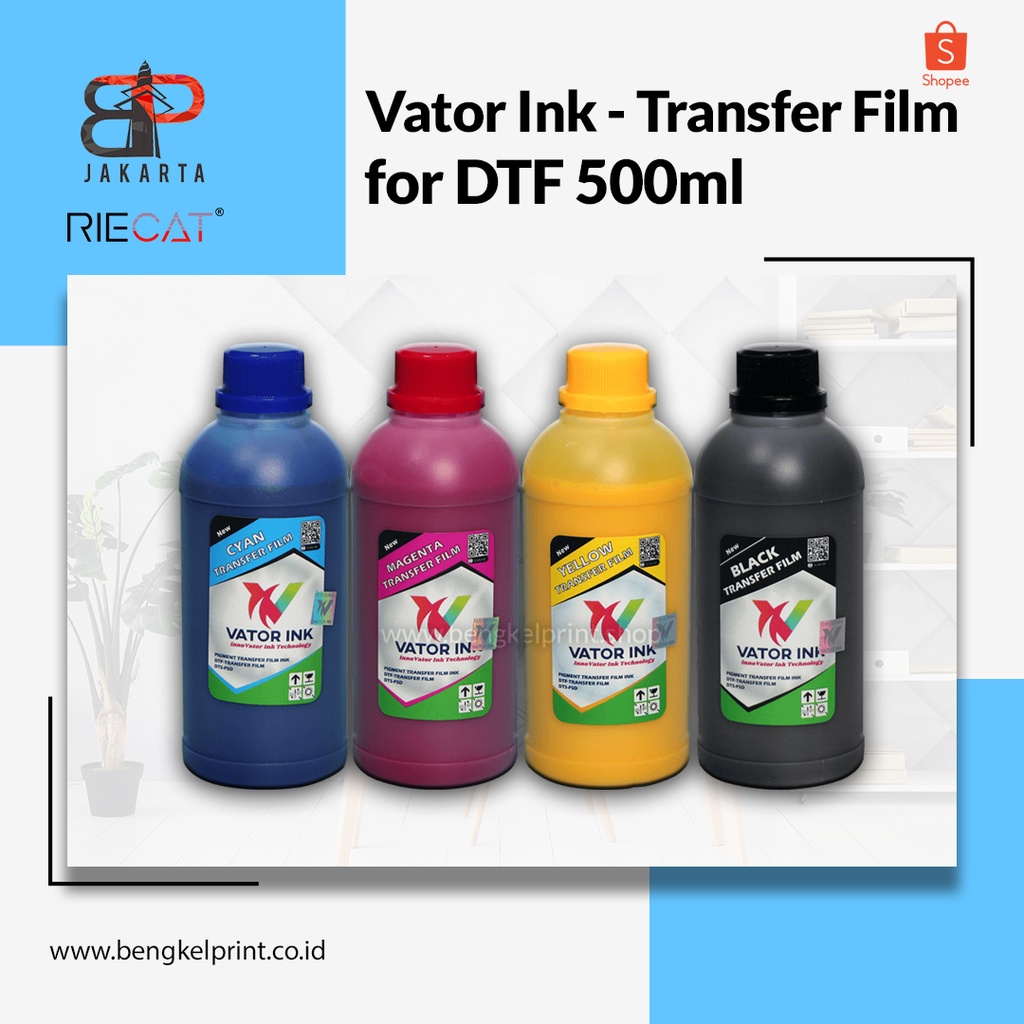 Jual TINTA DTF VATOR INK Premium Quality Sablon DTF Hasil Pekat - 500ML ...