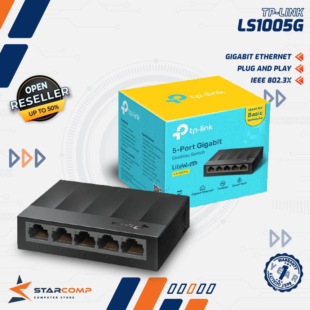 Jual TP-LINK LS1005G Desktop Switch 5 Port Gigabit Switch Hub | Shopee ...