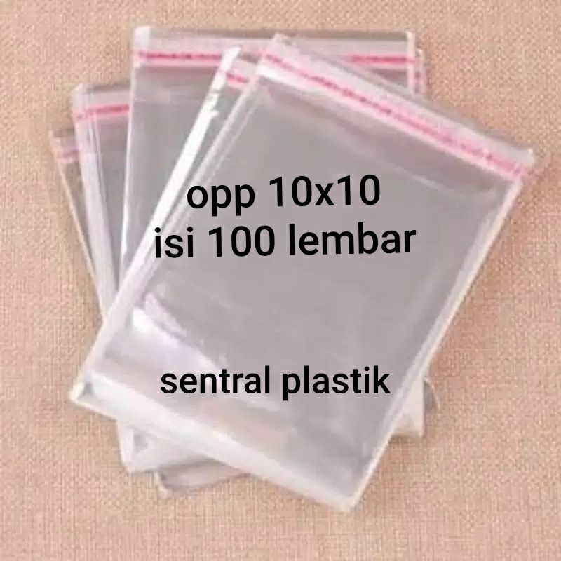 Jual Plastik OPP Bening Lem Perekat 10x10 | Shopee Indonesia