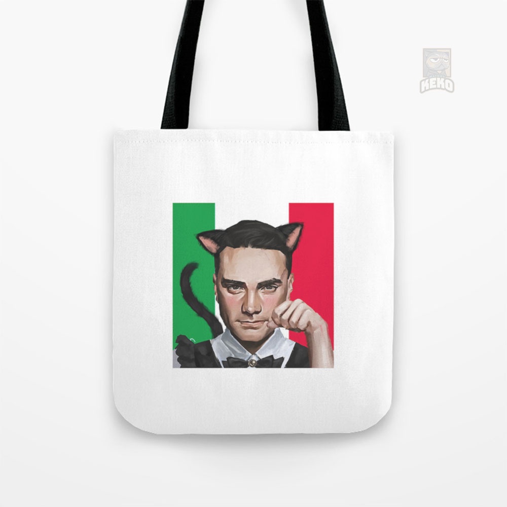 Jual Tote Bag Kanvas Ben Shapiro catboy maid Italian pride flag artwork ...