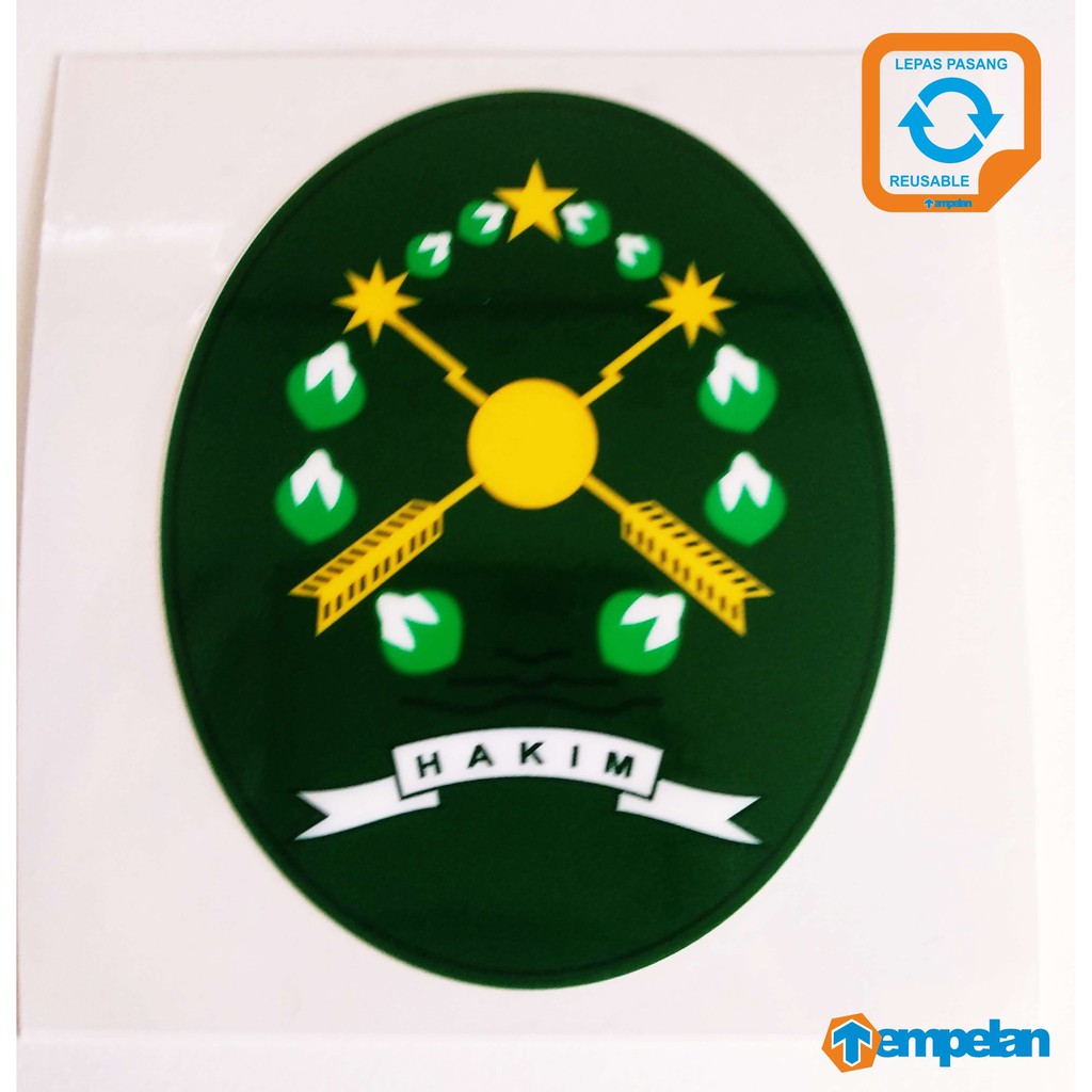 Jual STIKER LEPAS PASANG PREMIUM HAKIM RI (TEMPEL DALAM KACA/WIND ...