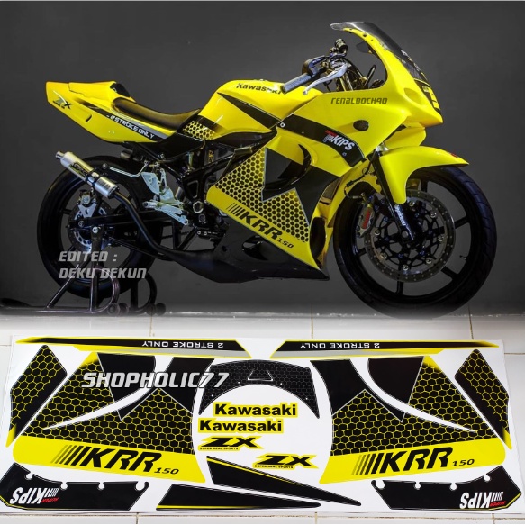 Jual Striping Ninja Rr Old Variasi Hexagon Kuning Cuting Laminasi Glosy ...