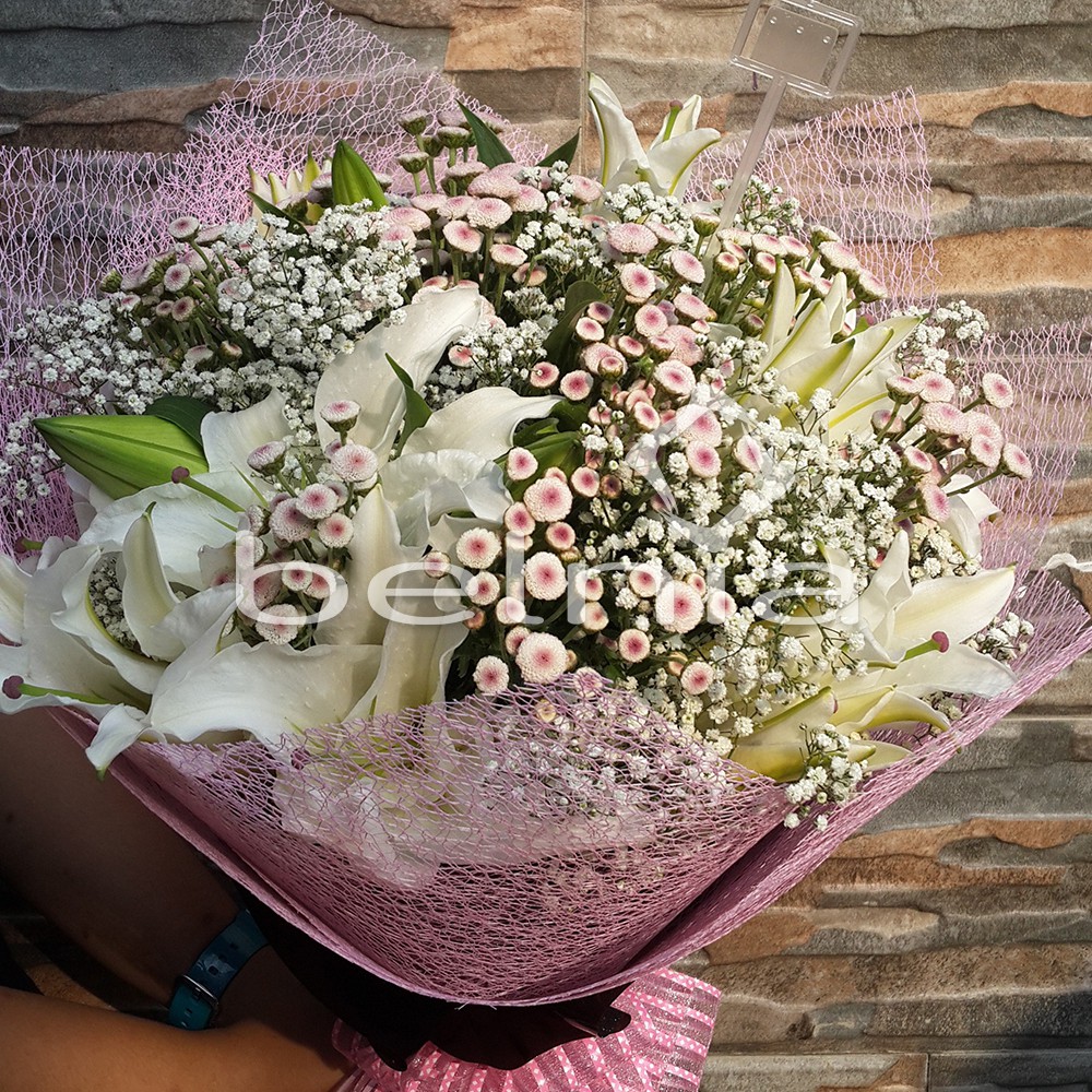 Jual Hand Bouquet Fresh Lily Flower Buket Bunga Asli Tangan Calimero ...