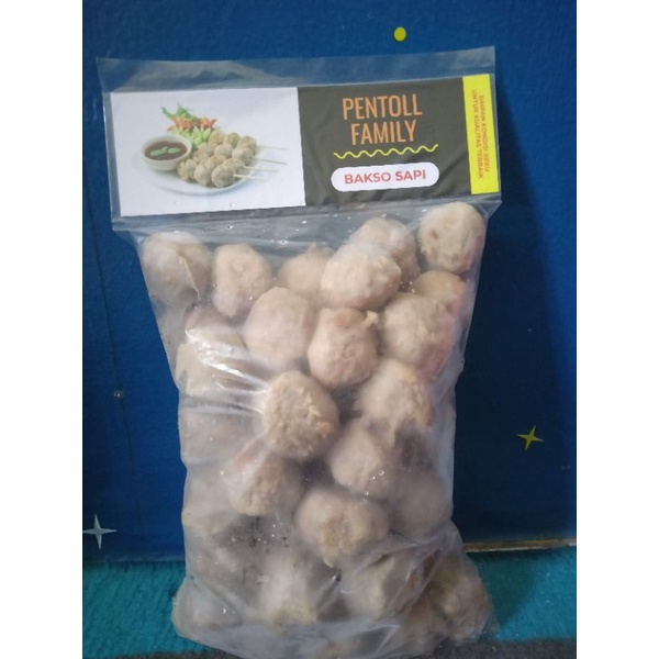 Jual pentol bakso sapi PENTOLL FAMILY isi 50 butir 600gr | Shopee Indonesia