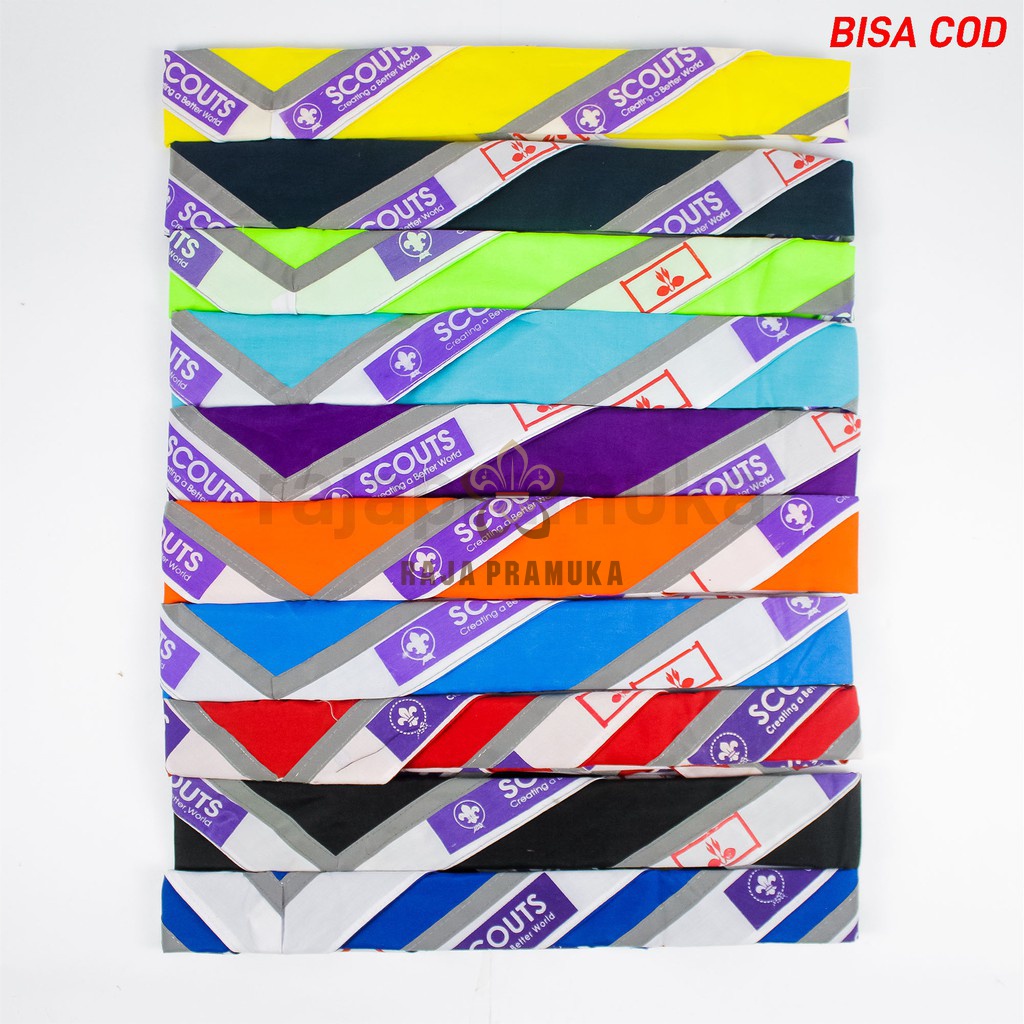 Jual Scarf Pramuka Syal Pramuka Menyala Lis Sablon Scout Scraft Skraf ...