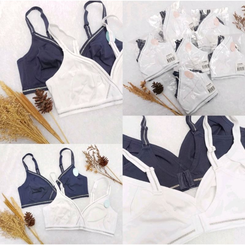 Jual (1 PACK ISI 2) Bra Tanpa Kawat Branded Premium Damart Bra Non Wire by Triumph | Shopee ...