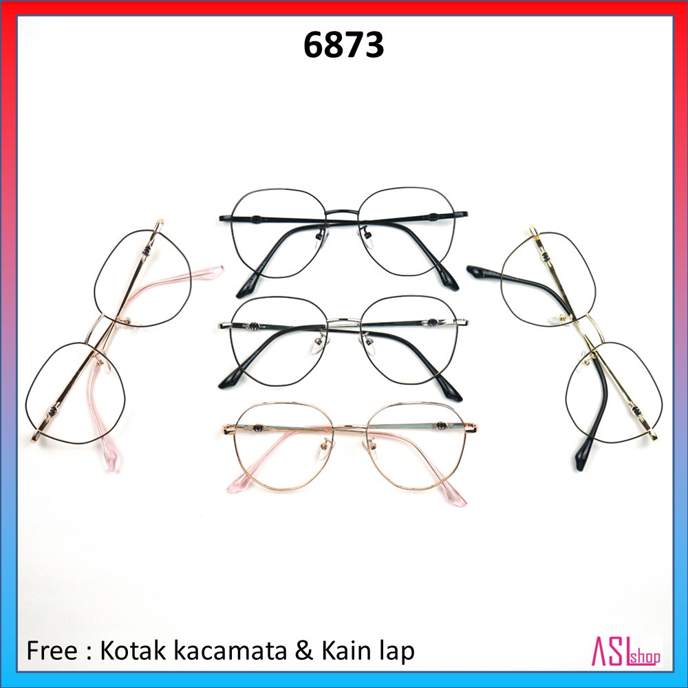 Jual FRAME DAN KACAMATA MINUS KOREA (6873 )+ LENSA BLUERAY/PHOTOCROMIC ...