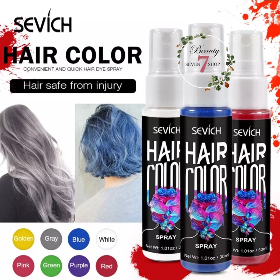 Jual HAIRSPRAY WARNA MERMAID COLOR SEVICH/HAIR COLOR SPRAY LIQUID ...