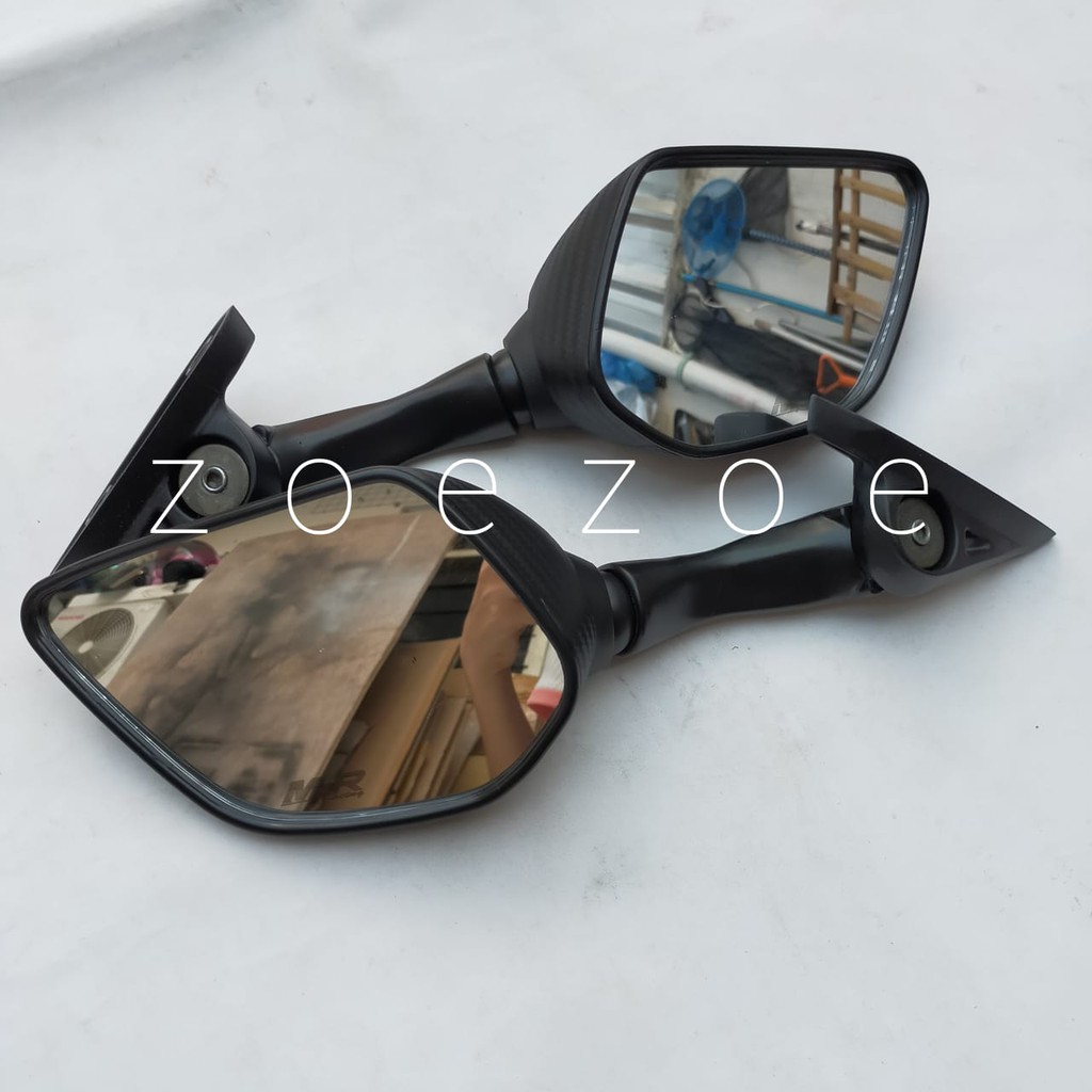 Jual spion carbon R25 Nmax tangkai pendek import MHR | Shopee Indonesia