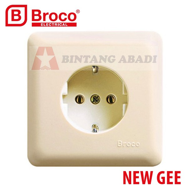 Jual Broco Stop Kontak Listrik NCP IB Inbow New Gee Cream 5511 U / SNI - Non Child Protection ...