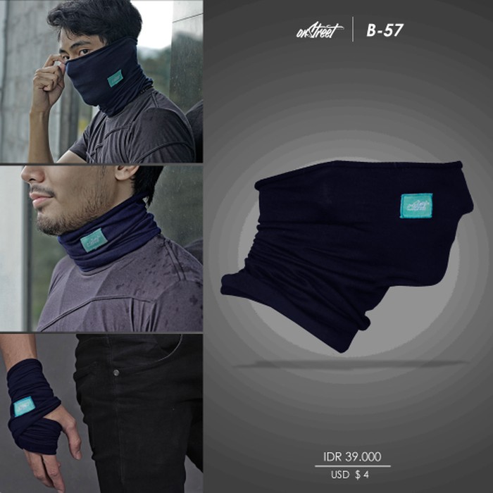 Jual Lihat_Detail MASKER BUF ON STREET NAVY-BANDANA- PENUTUP MULUT ...
