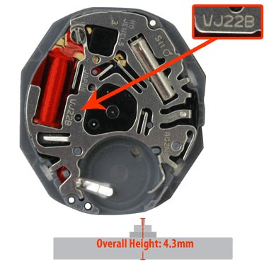 Jual MESIN JAM TANGAN MOVEMENT VJ22 VJ 22B-3 22B-6 ORIGINAL ASLI ...