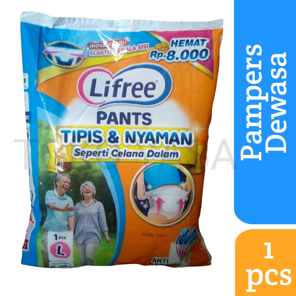 Jual Lifree Popok Dewasa Celana Ukuran L ( Sachet ) | Shopee Indonesia