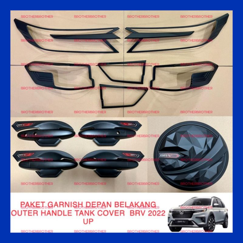 Jual Paket Garnish Depan Belakang Outer Handle Tank Cover BRV 2022 2024 2025 2026 UP Hitam ...
