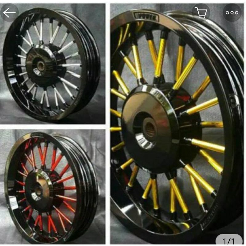 Jual velg racing mio m3, mio z, mio s, soul gt 125, fino f1 125 merk ...