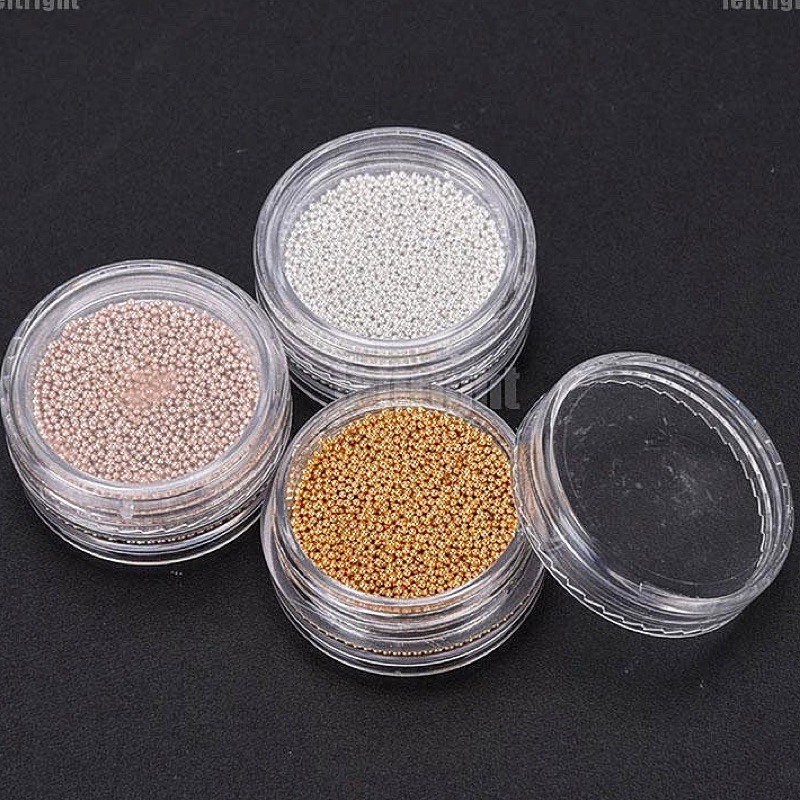 Jual Micro caviar bead metal gold silver / caviar bead hiasan nail art ...