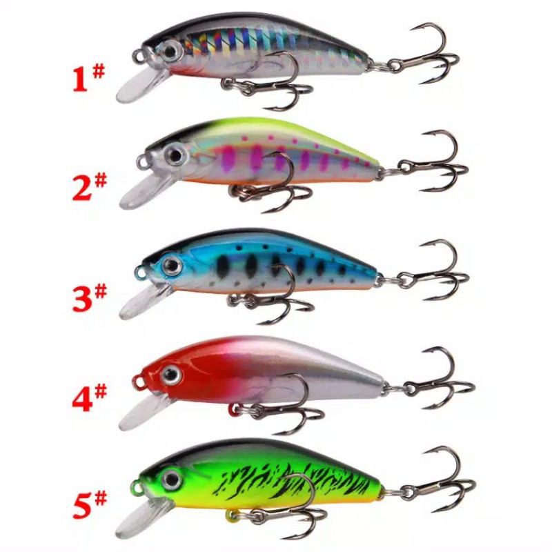 Jual minnow lure minow lure umpan casting 5 cm sinking | Shopee Indonesia