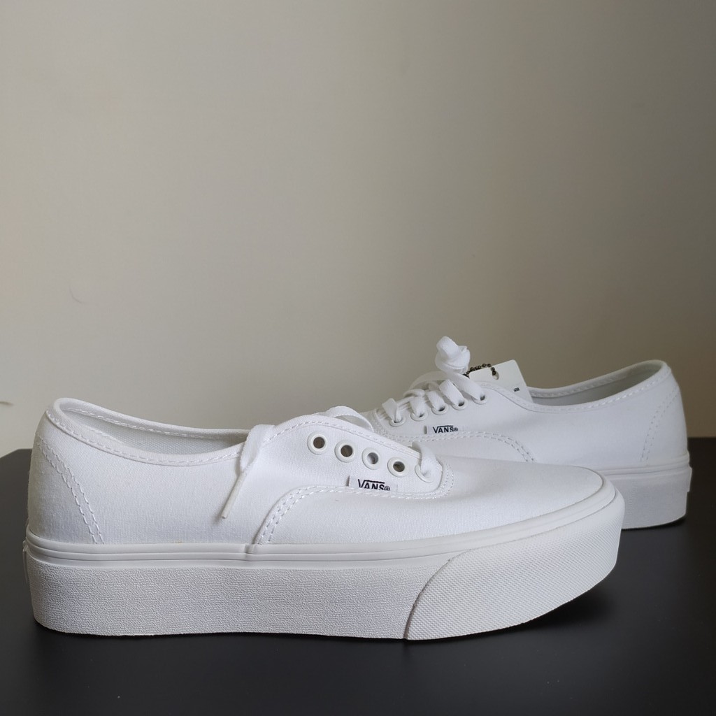Jual Vans Authentic Platform 2.0 True White | Shopee Indonesia