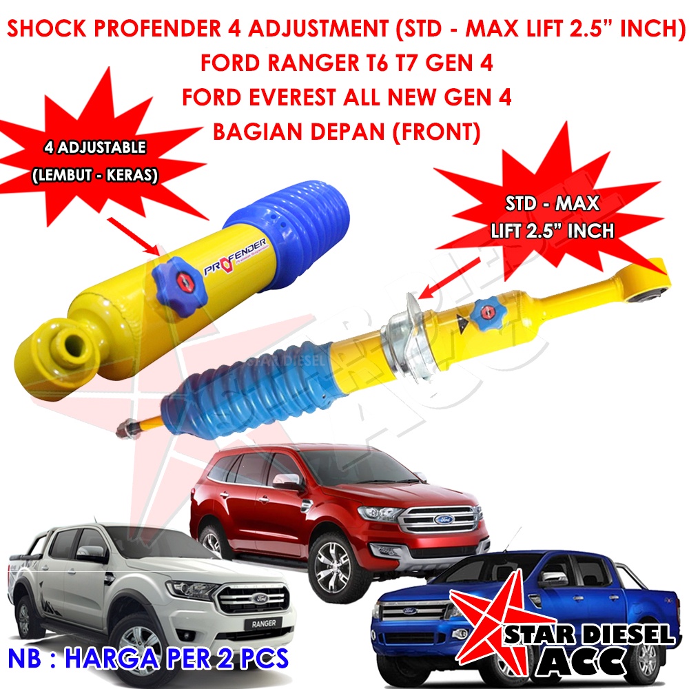 Jual Profender Shock Breakes Ford Ranger T6 T7 FORD EVEREST GEN 4 DEPAN ...