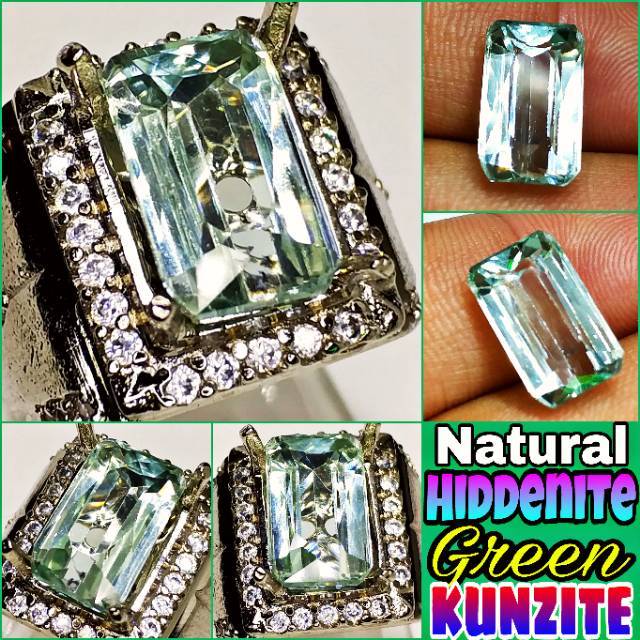 Jual NATURAL HIDDENITE GREEN KUNZITE BATU VVS LUSTER MEMO bkn Sapphire ...