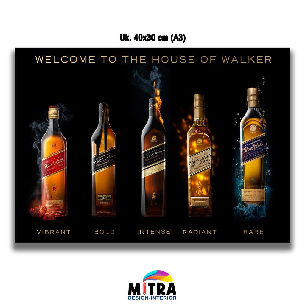 Jual Poster Jhoni Walker hiasan dinding kayu mdf ruangan kamar Highres ...