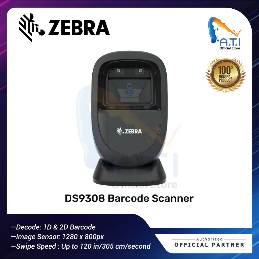 Jual ZEBRA Barcode Scanner DS9308 QR Code E FAKTUR OMNI DS-9308 1D 2D ...
