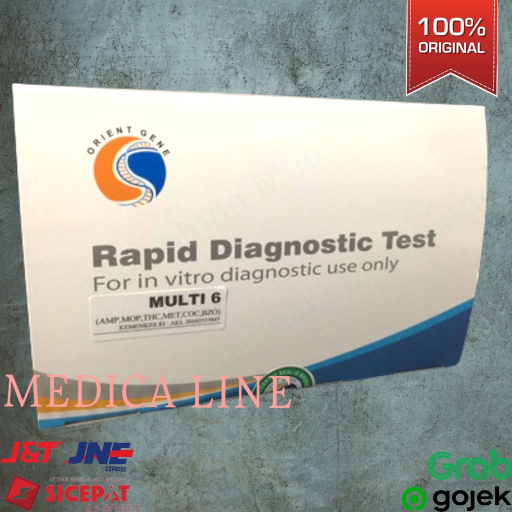 Jual multi 6 parameter orient gene tes mop/amp/thc/met/coc/bzo harga ...