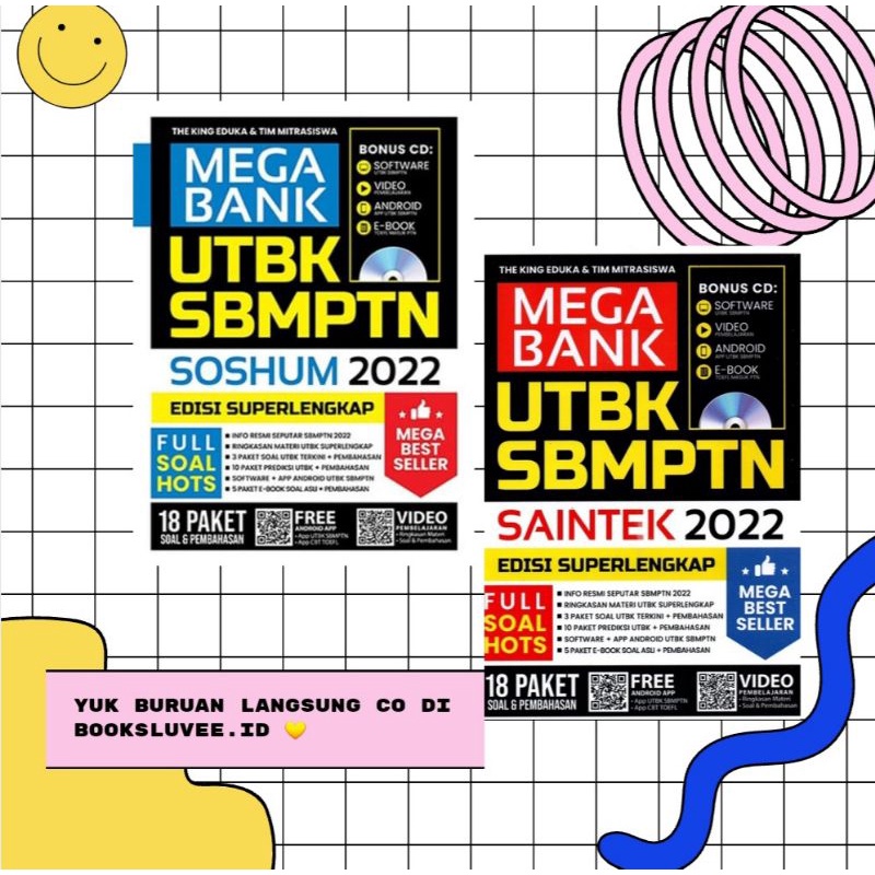 Jual BUKU MEGA BANK UTBK SBMPTN SOSHUM DAN SAINTEK 2022 | Shopee Indonesia