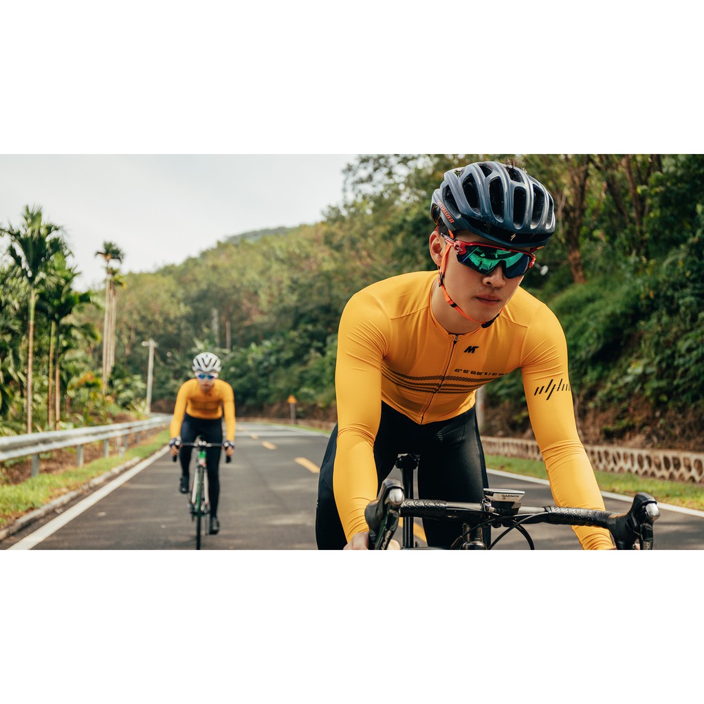 Jual Mysenlan Men Horizon Leo Yellow Long SLeeves Cycling Jersey ...