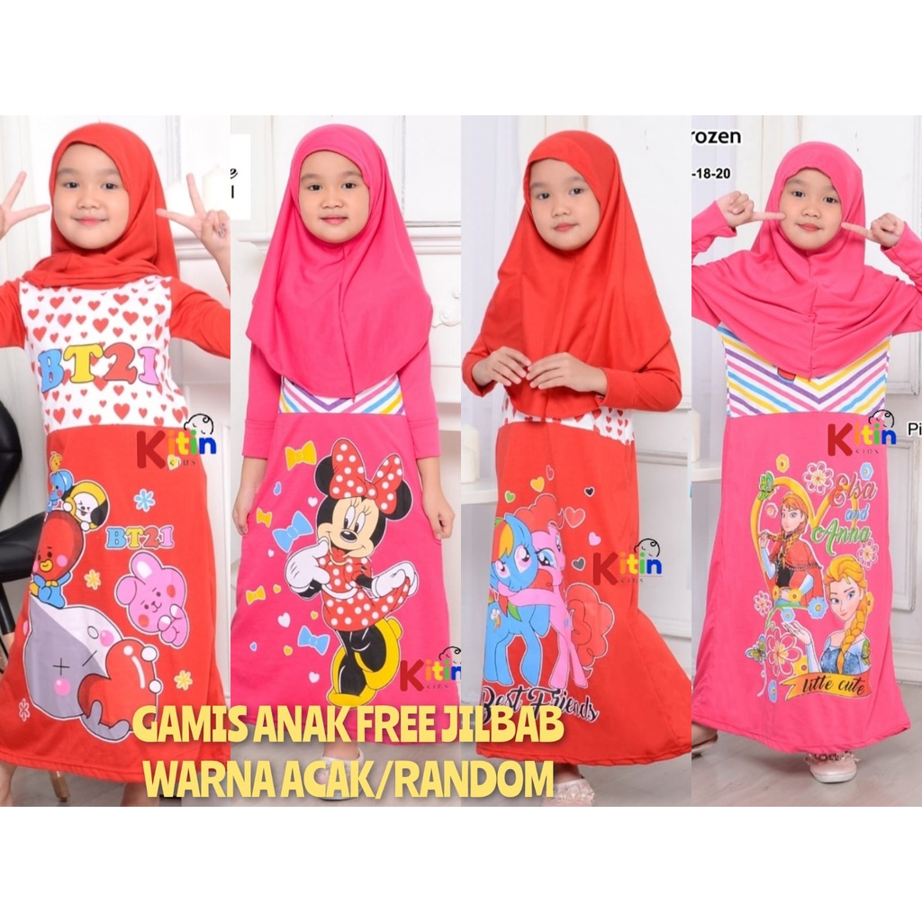 Jual KITIN - BAJU GAMIS SYARI LEBARAN ANAK PEREMPUAN 4 TAHUN SAMPAI ...